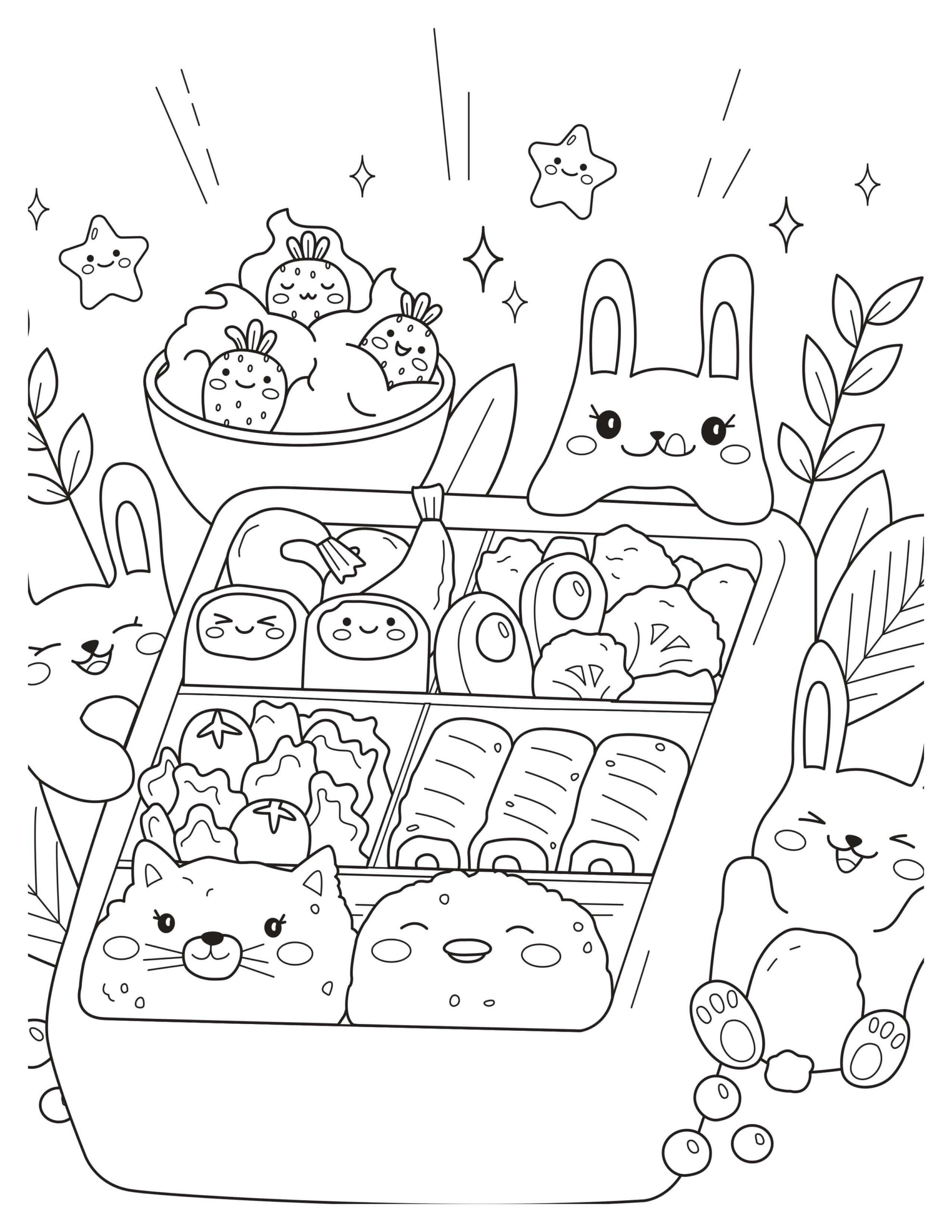 Kawaii Coloring Pages(Cute and Adorable Designs for Endless Joy)