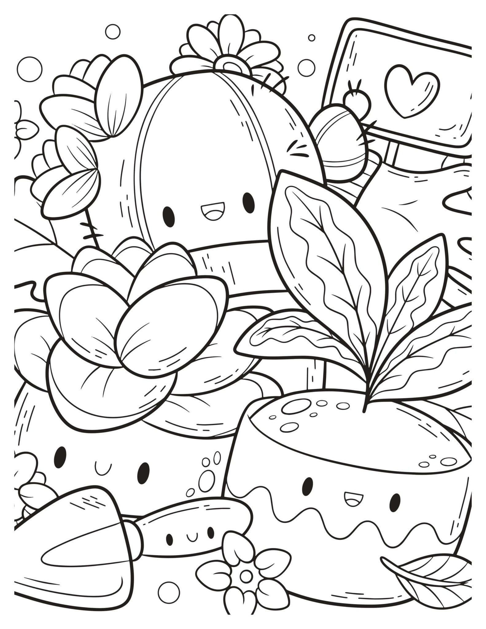Kawaii Coloring Pages(Cute and Adorable Designs for Endless Joy)