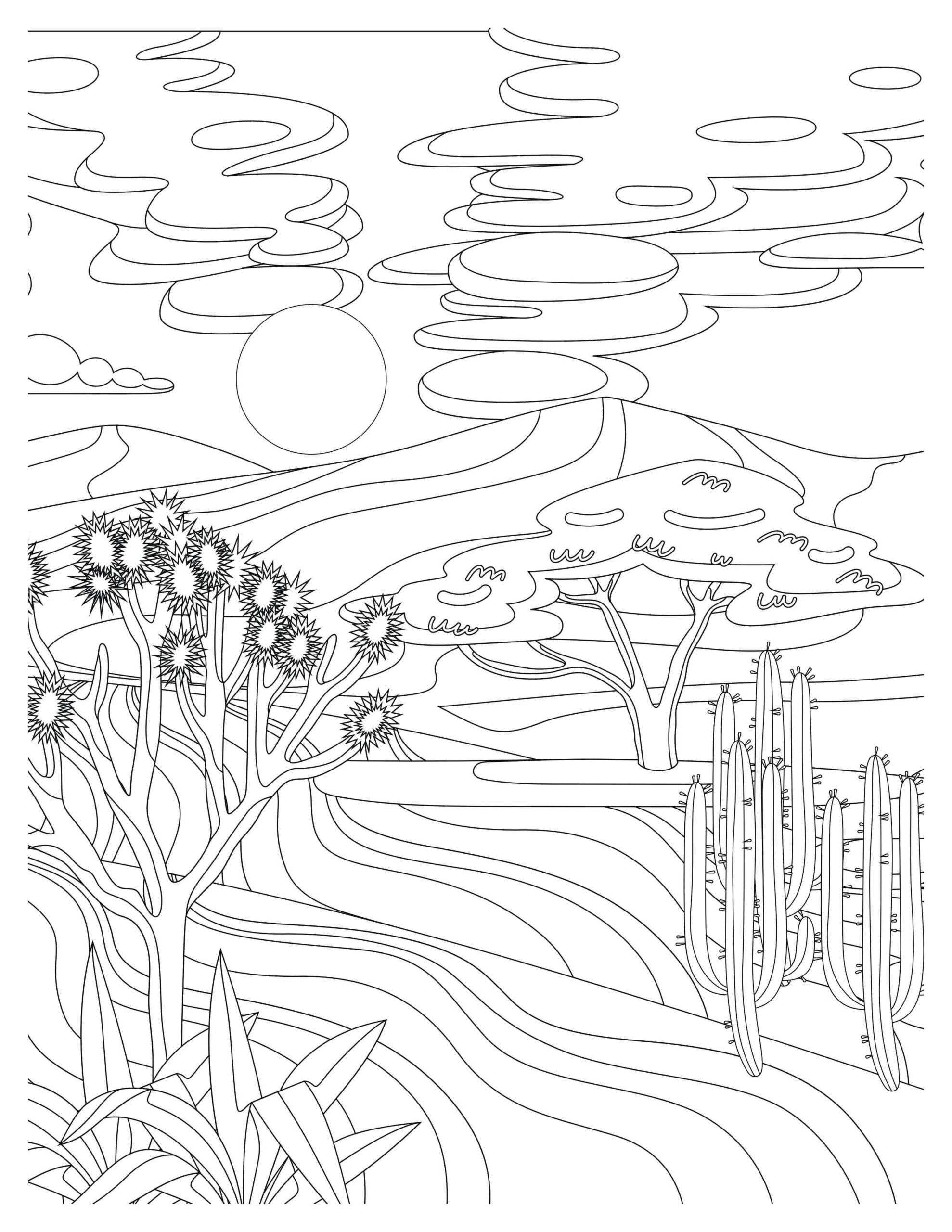 Sunset Coloring Pages For A Tranquil Escape