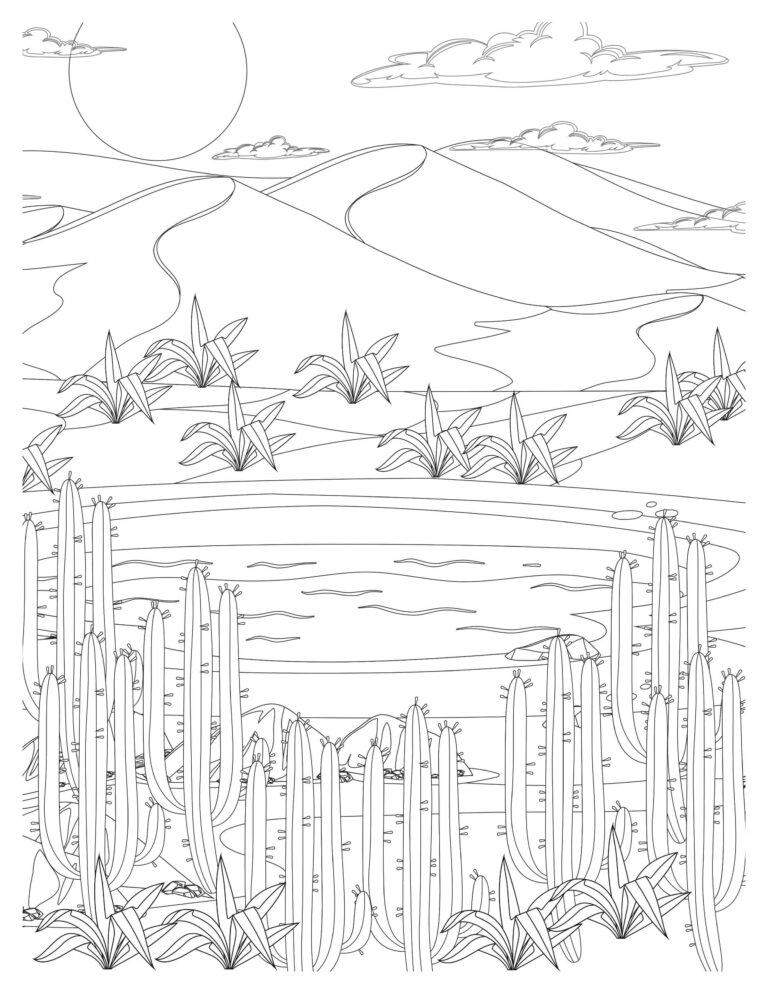 Sunset Coloring Pages For A Tranquil Escape