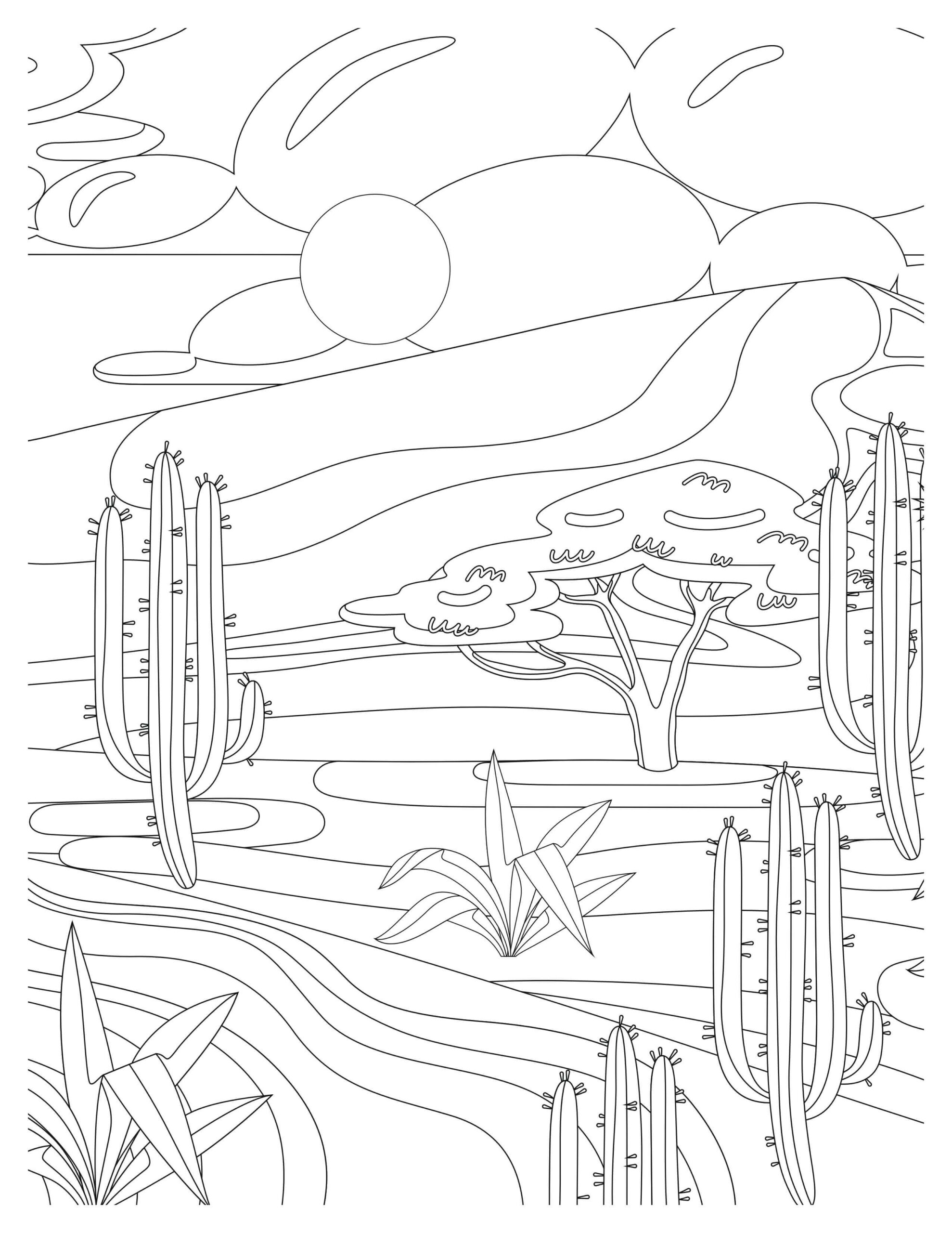 Sunset Coloring Pages For A Tranquil Escape