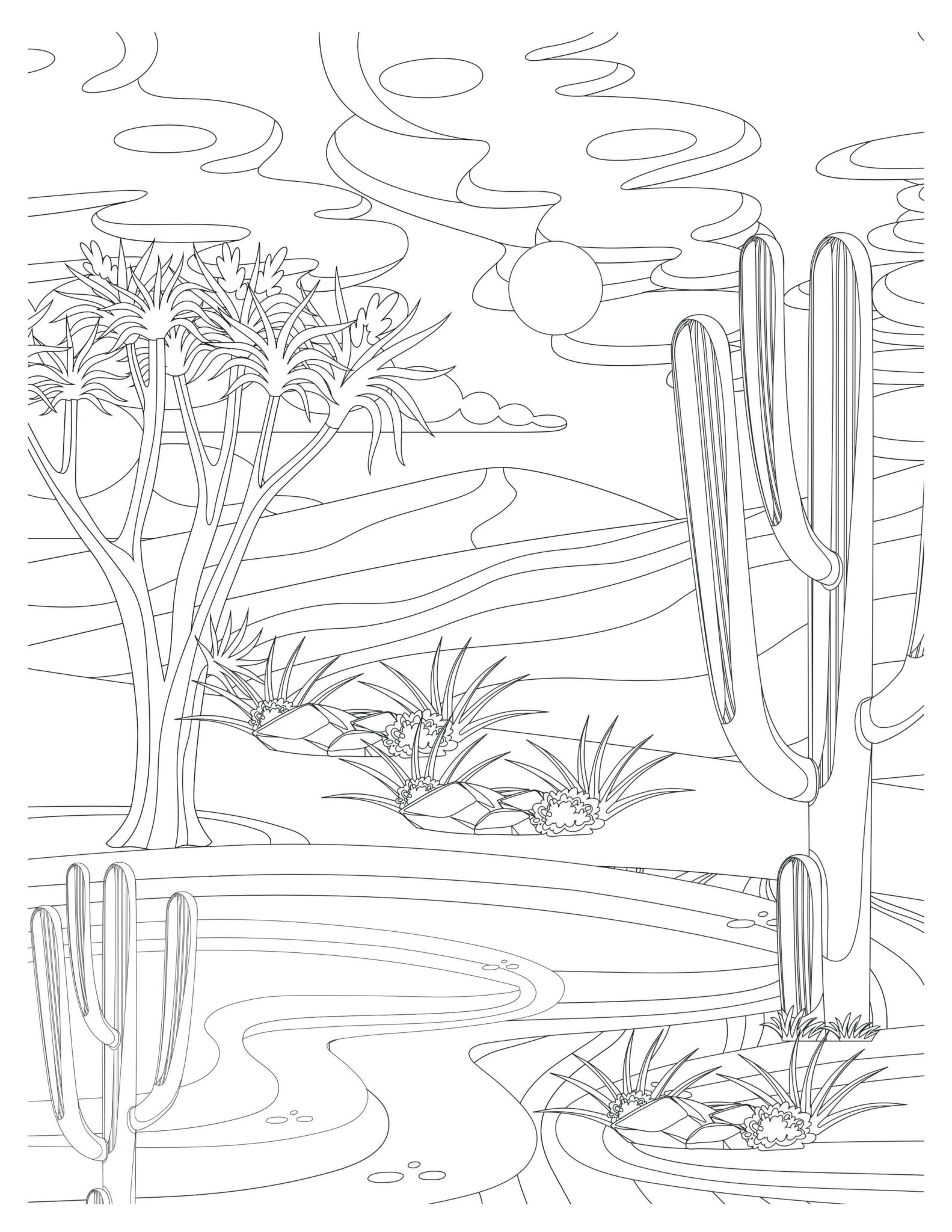 Sunset Coloring Pages For A Tranquil Escape