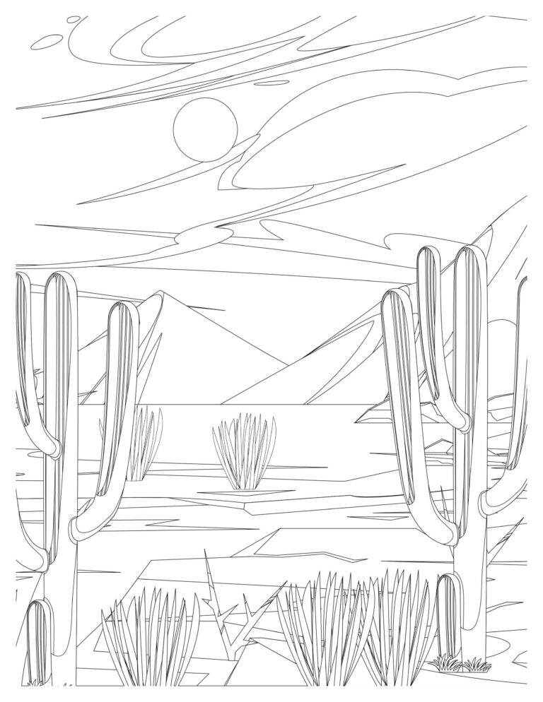 Sunset Coloring Pages For A Tranquil Escape