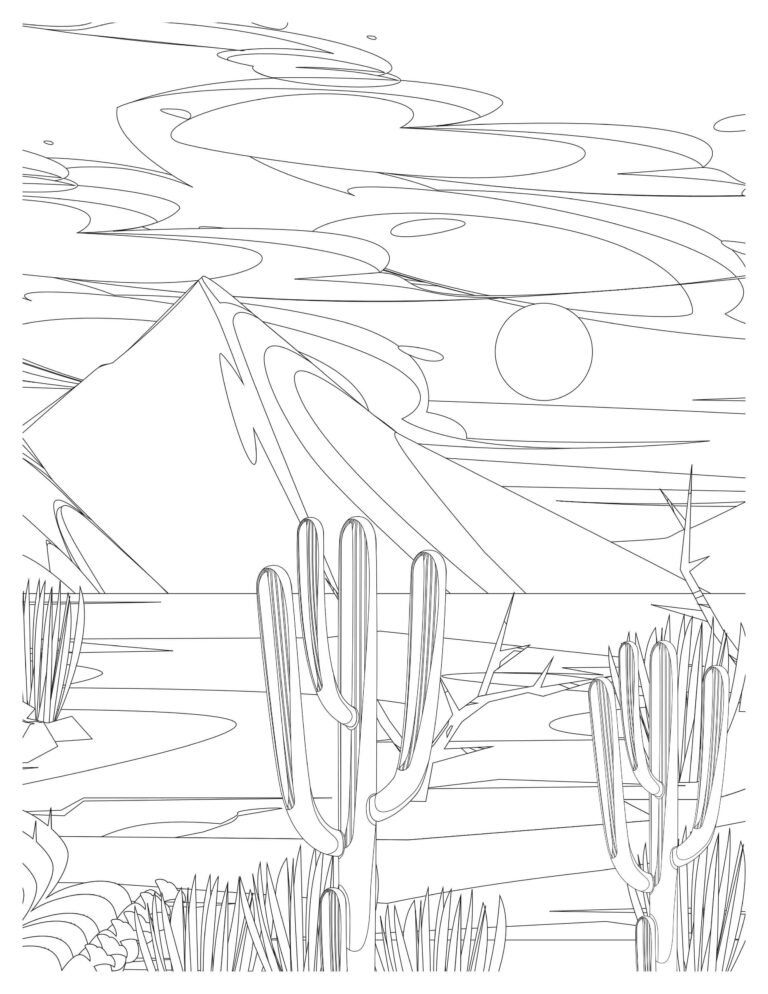 Sunset Coloring Pages For A Tranquil Escape
