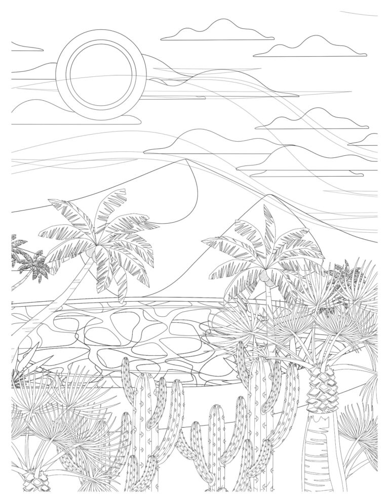 Sunset Coloring Pages For A Tranquil Escape