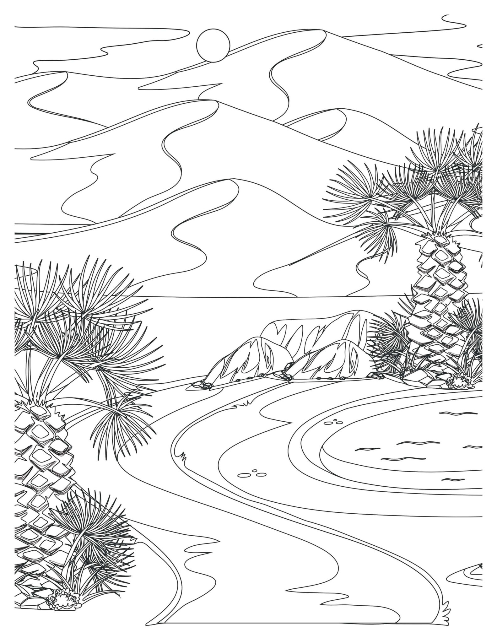 Sunset Coloring Pages For A Tranquil Escape