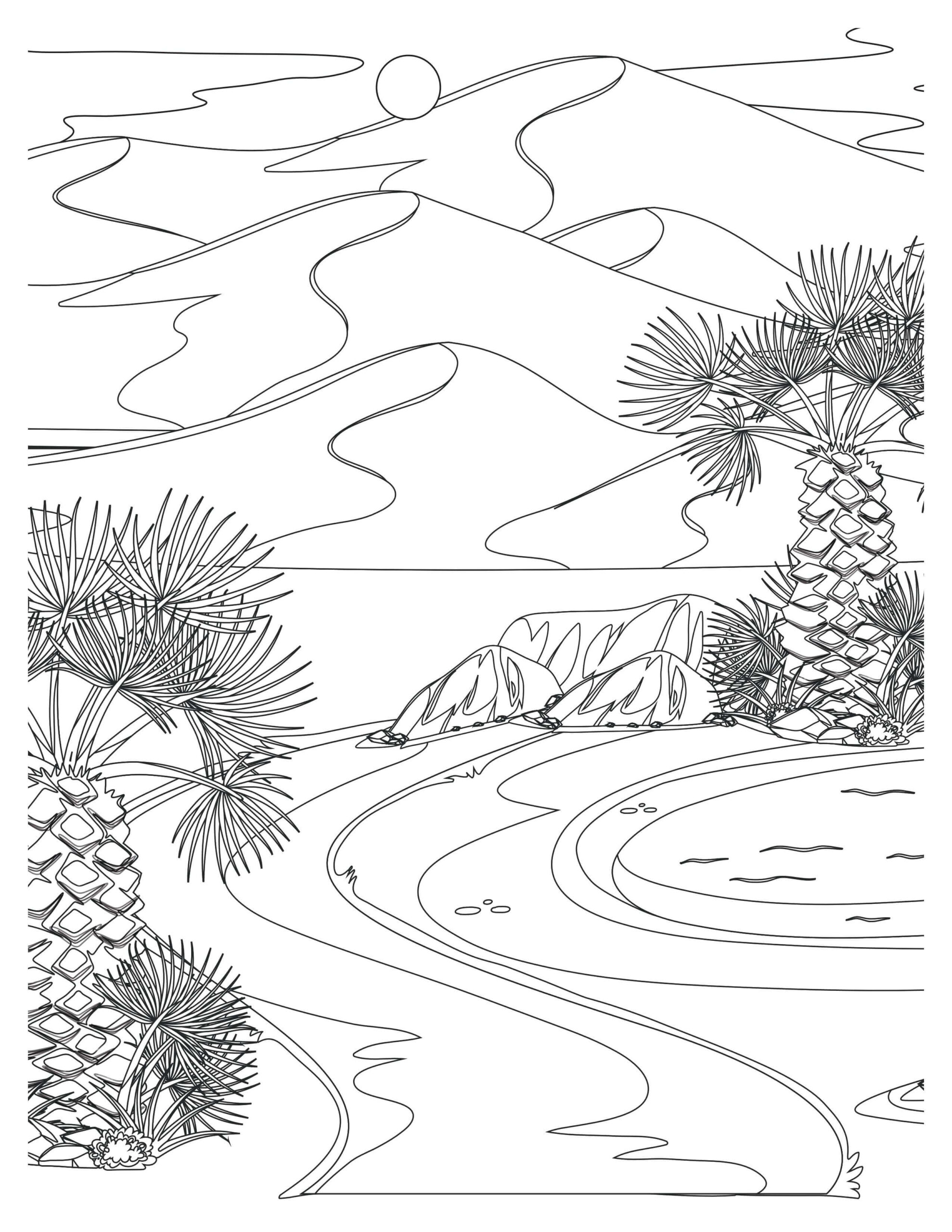 Sunset Coloring Pages For A Tranquil Escape