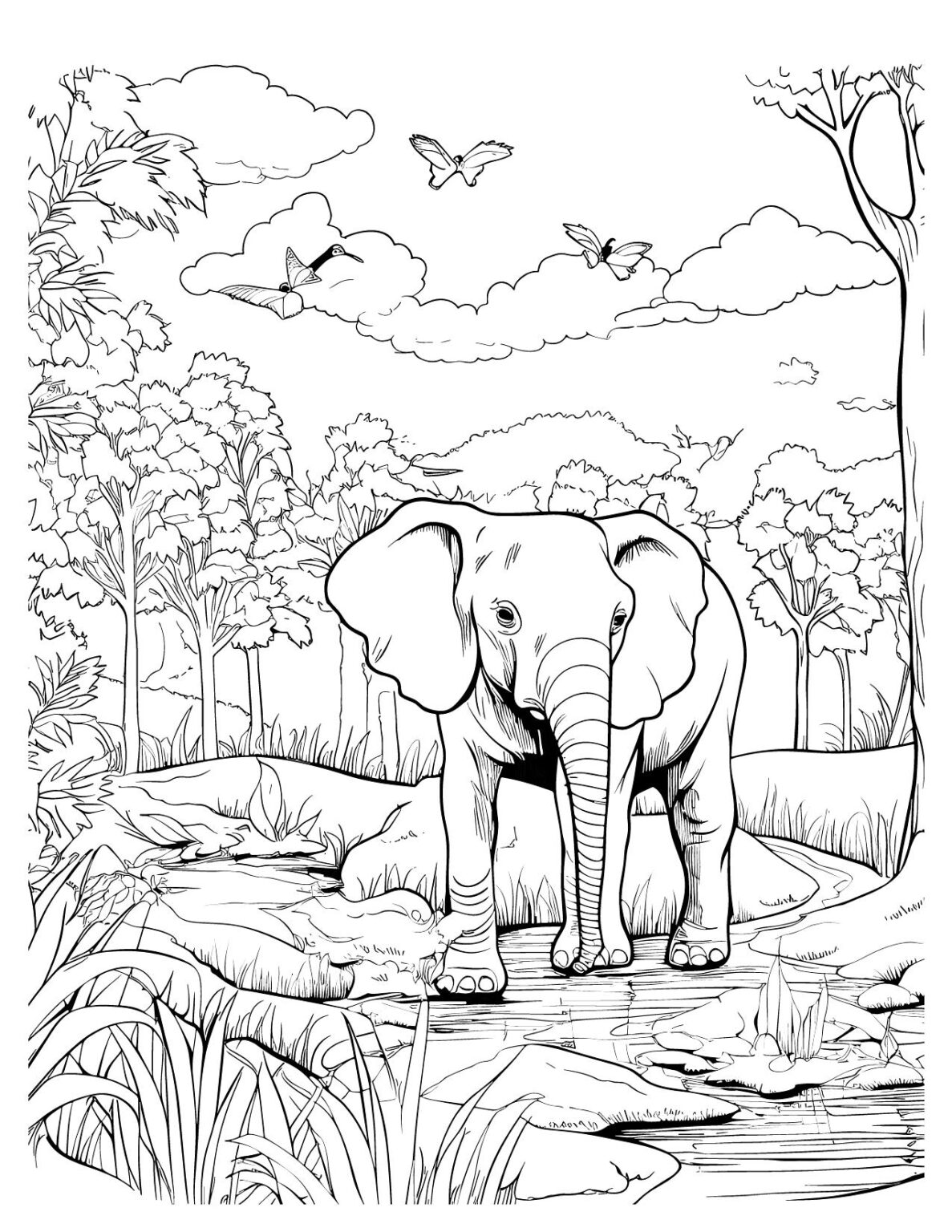 Wildlife Sanctuary Coloring Pages: Creative Fun