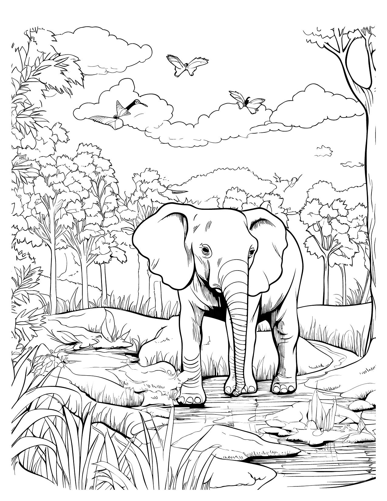 Wildlife Sanctuary Coloring Pages: Creative Fun