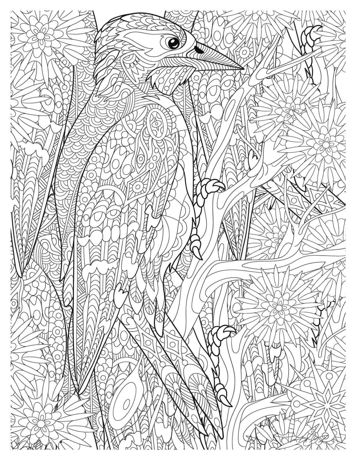 Serene Birds Coloring Pages | Escape into Nature's Harmony