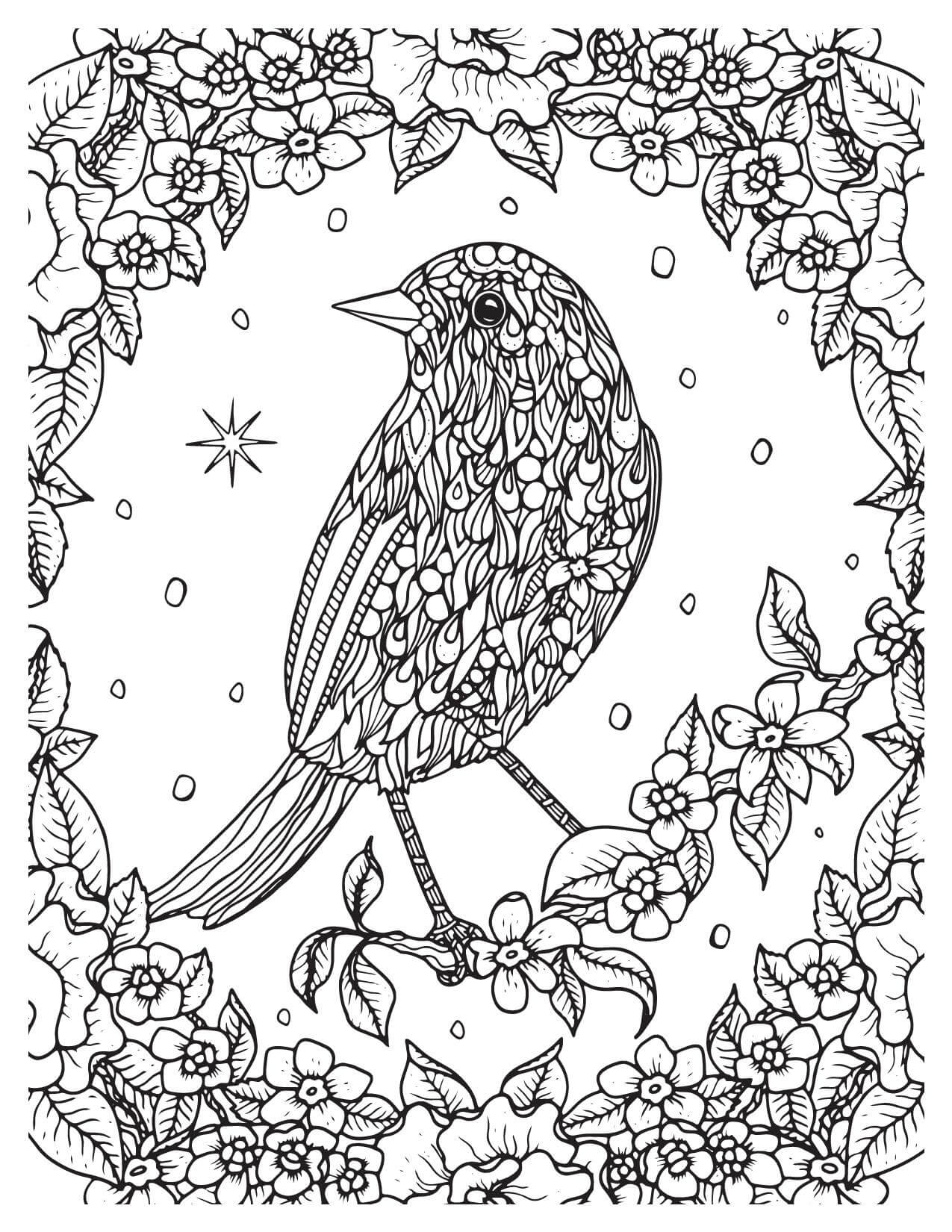 Serene Birds Coloring Pages | Escape into Nature's Harmony