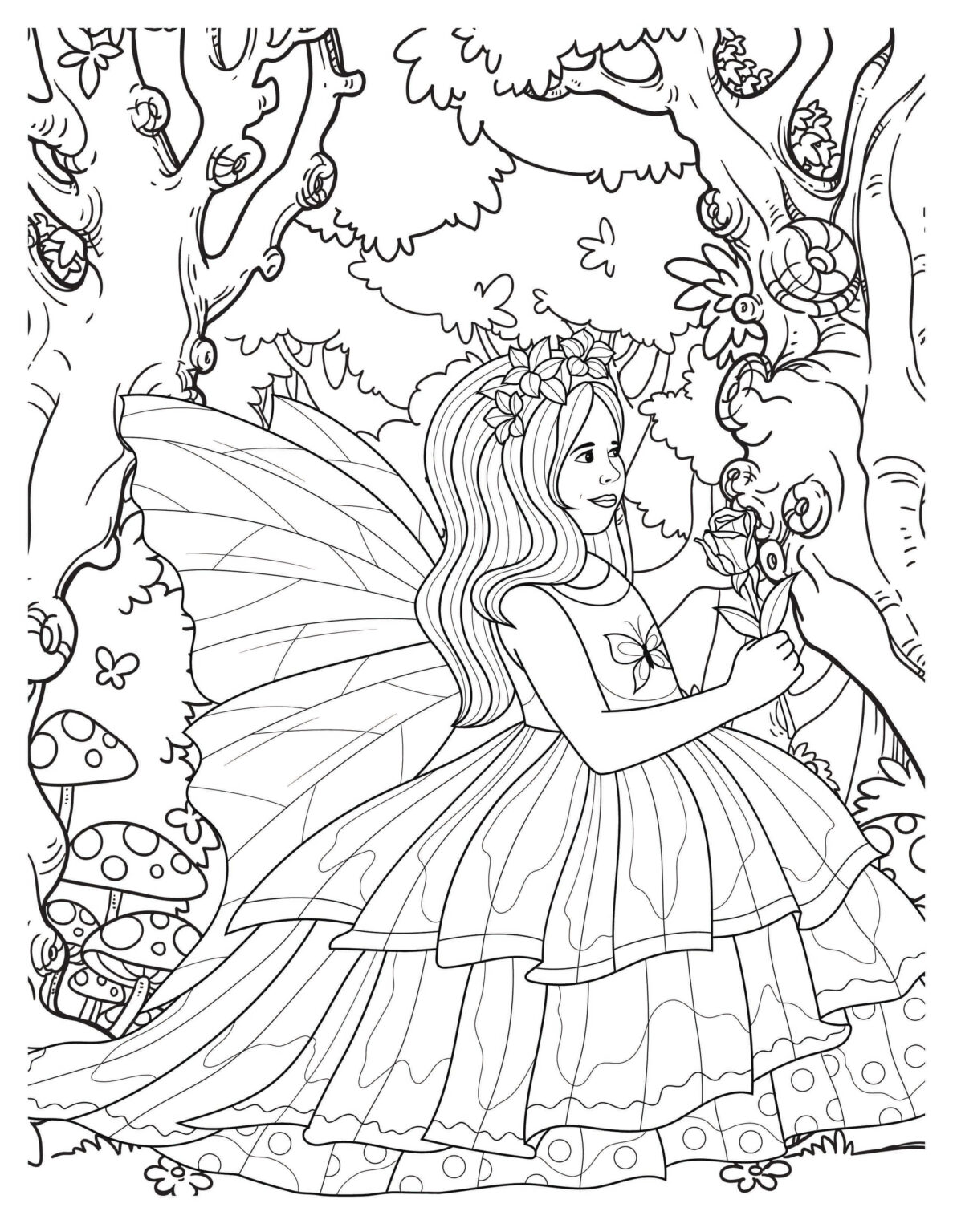 Fairy Garden Coloring Pages: Enchanting Designs