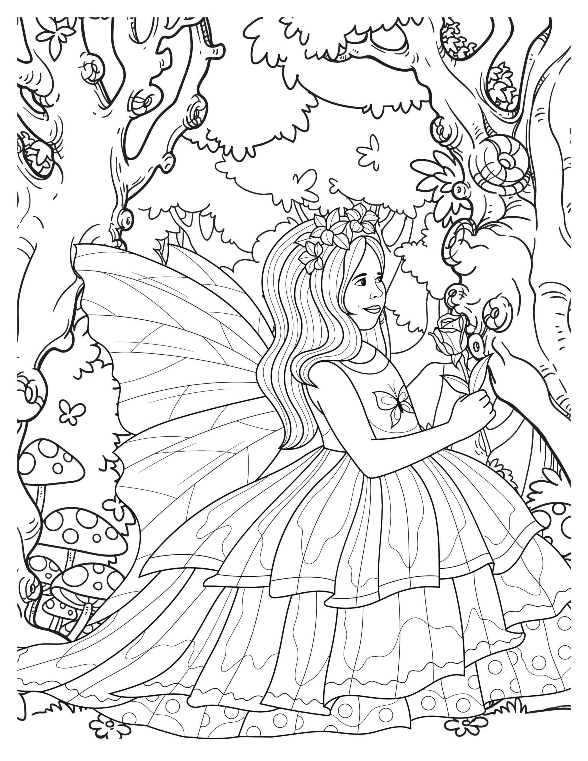Fairy Garden Coloring Pages: Enchanting Designs