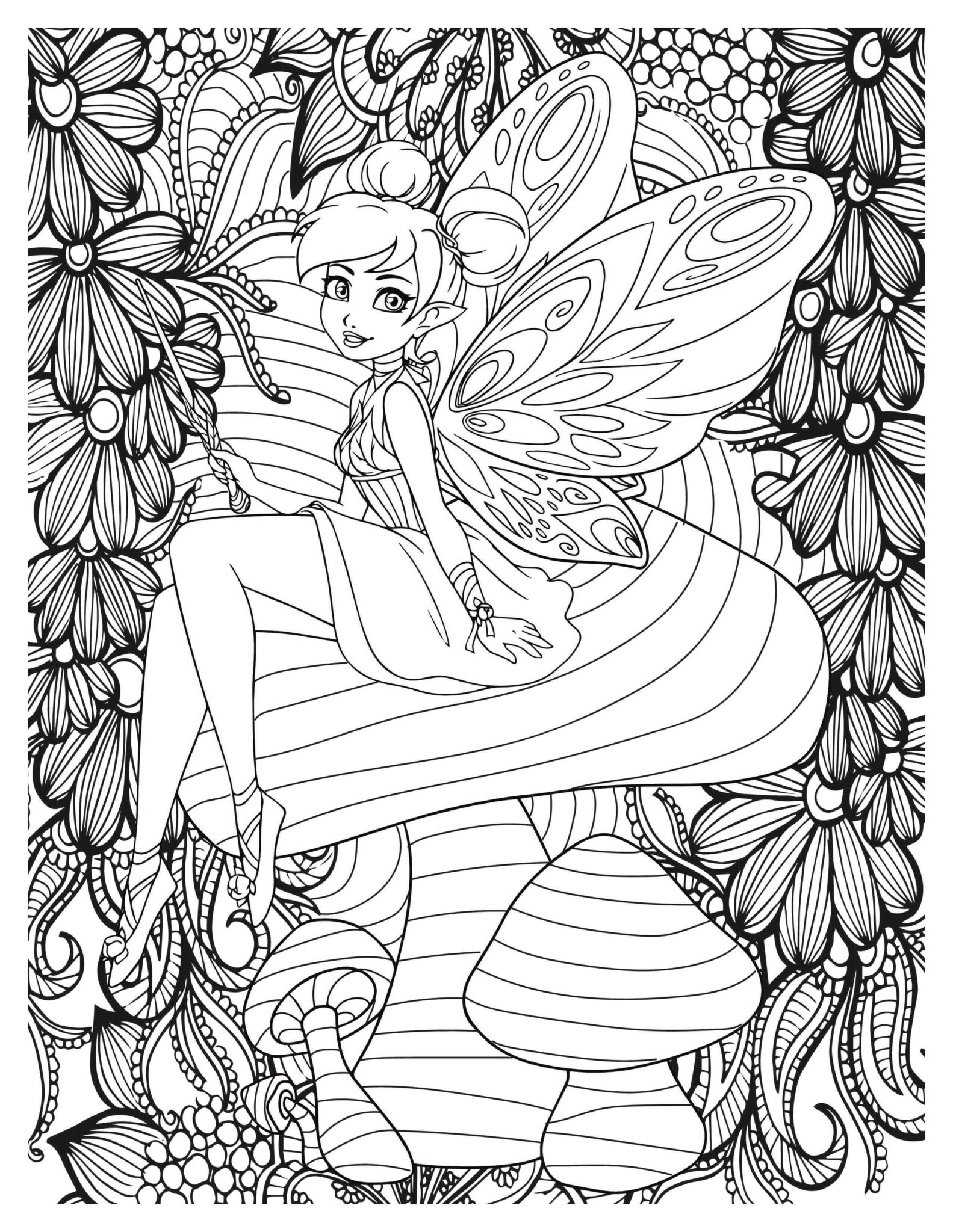 Fairy Garden Coloring Pages: Enchanting Designs