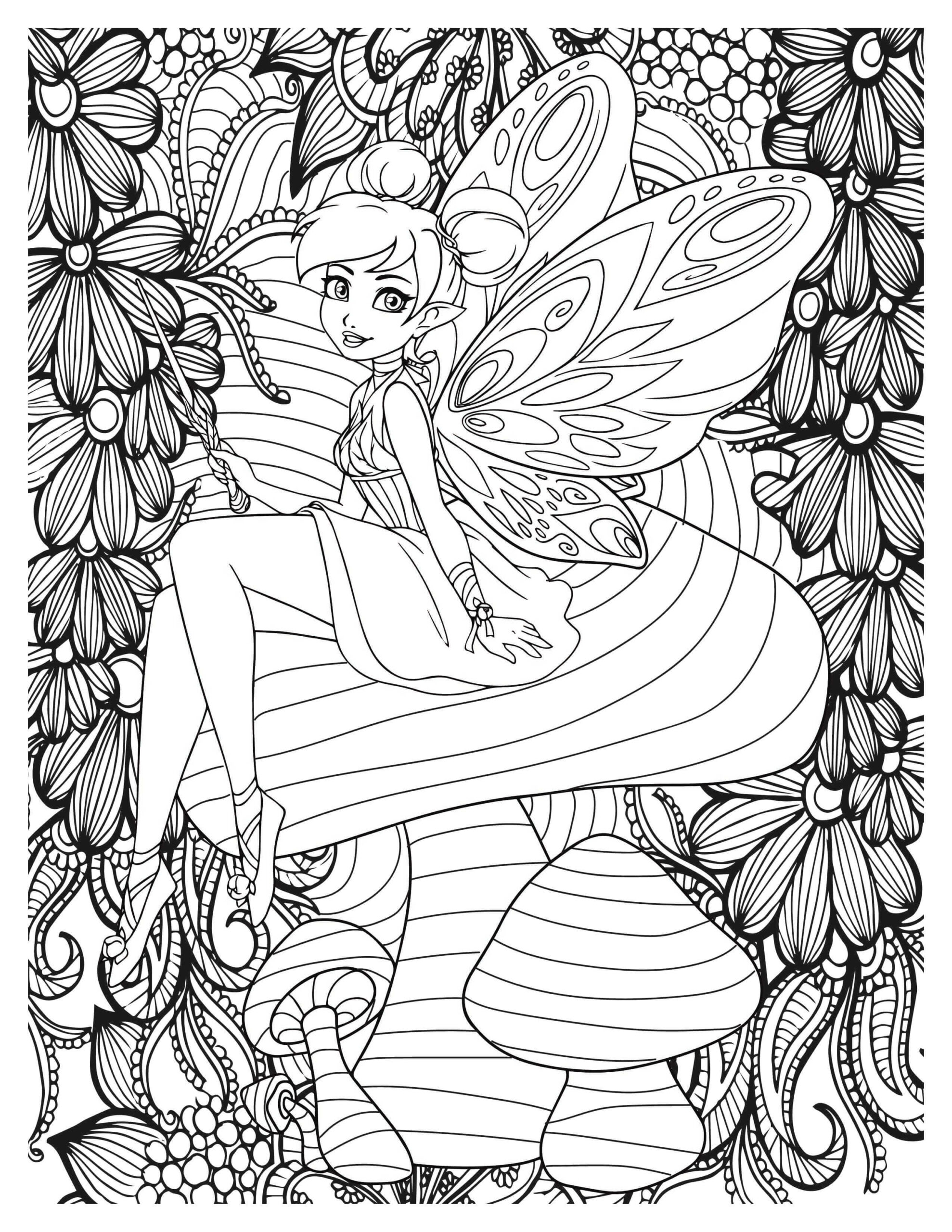 Fairy Garden Coloring Pages: Enchanting Designs