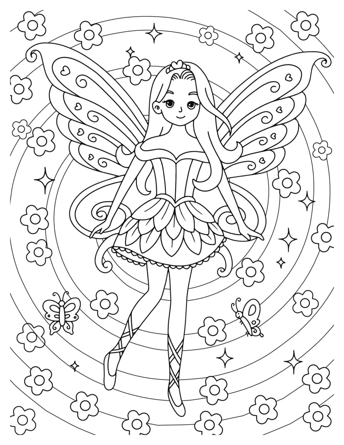 Fairy Garden Coloring Pages: Enchanting Designs