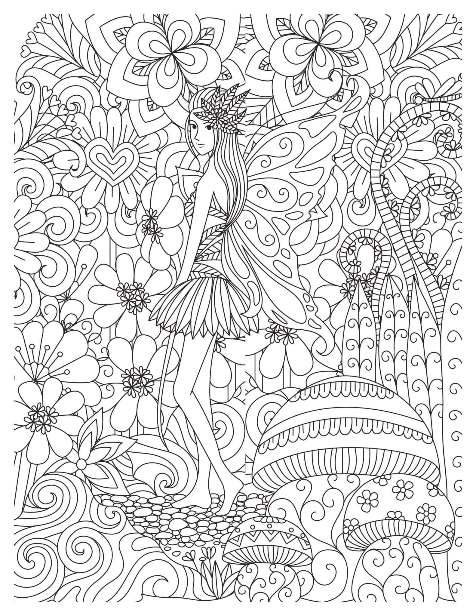 Fairy Garden Coloring Pages: Enchanting Designs