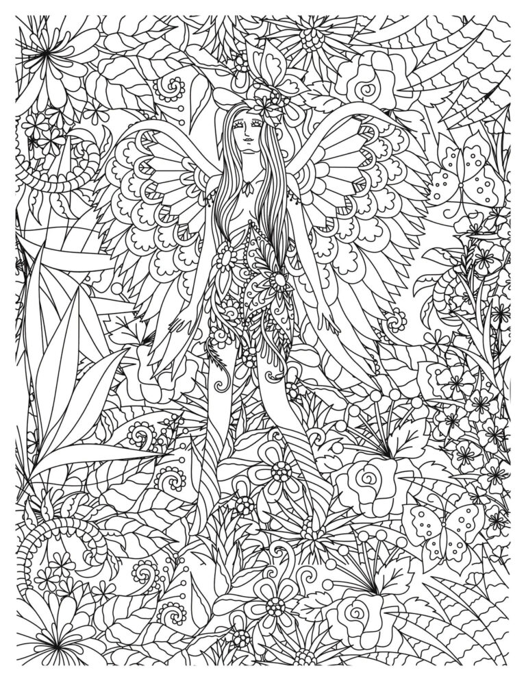 Fairy Garden Coloring Pages: Enchanting Designs