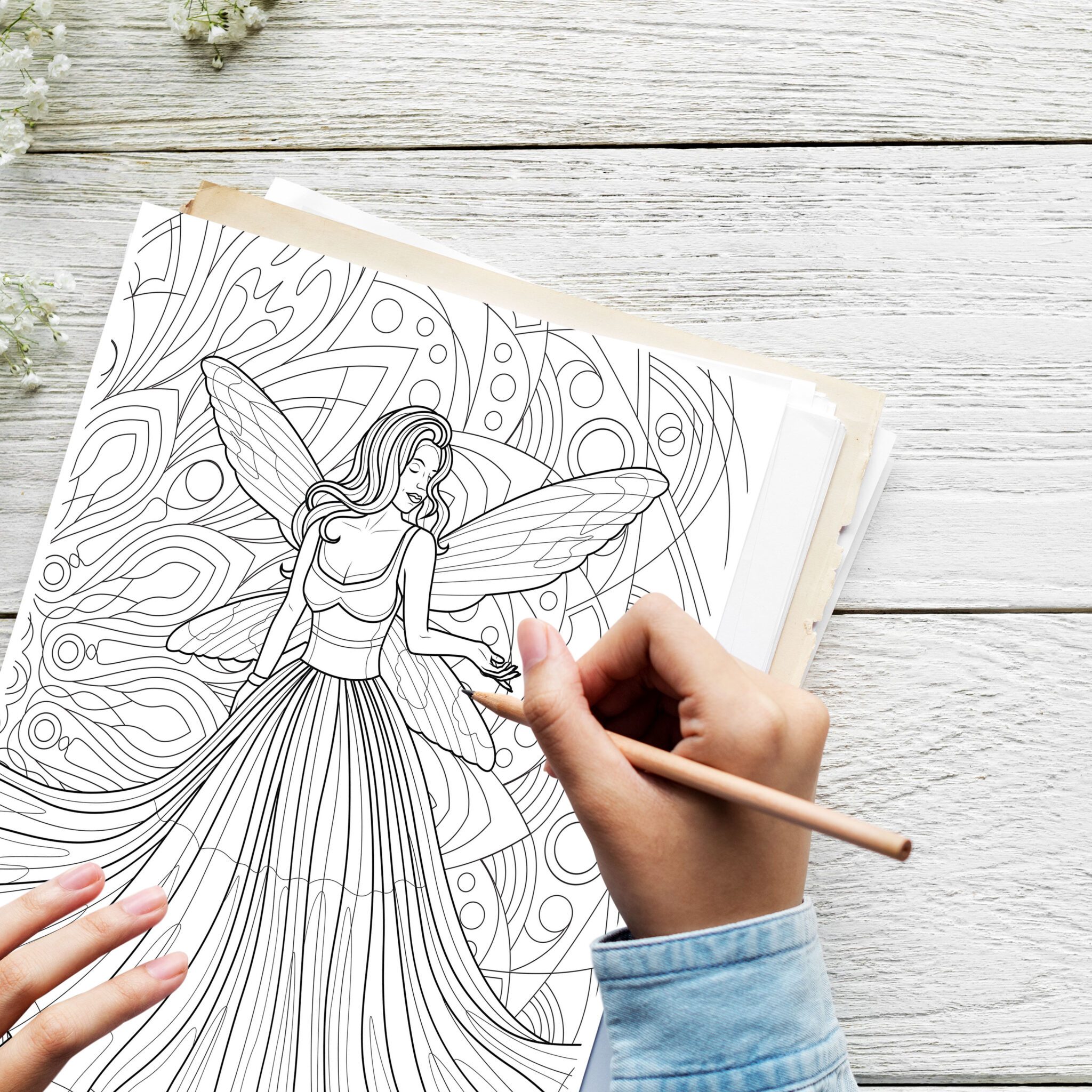 Fairy Garden Coloring Pages: Enchanting Designs