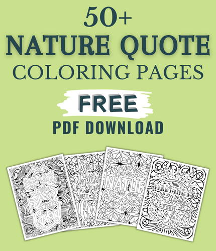 Nature Quote Coloring Pages: Creative Inspirations Await