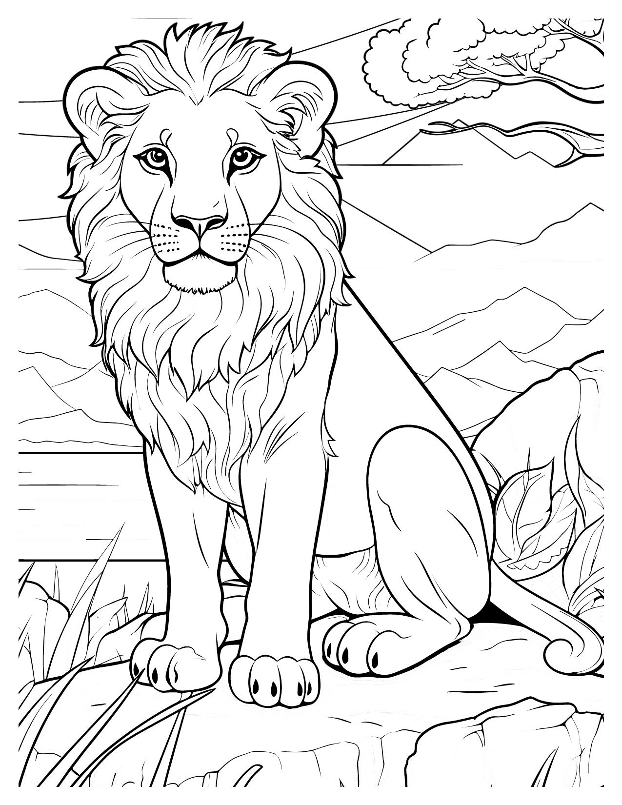 Majestic Lion Coloring Pages: Explore Wild Creativity