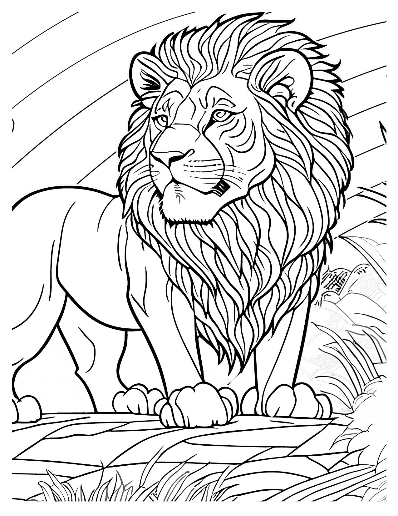 Majestic Lion Coloring Pages: Explore Wild Creativity