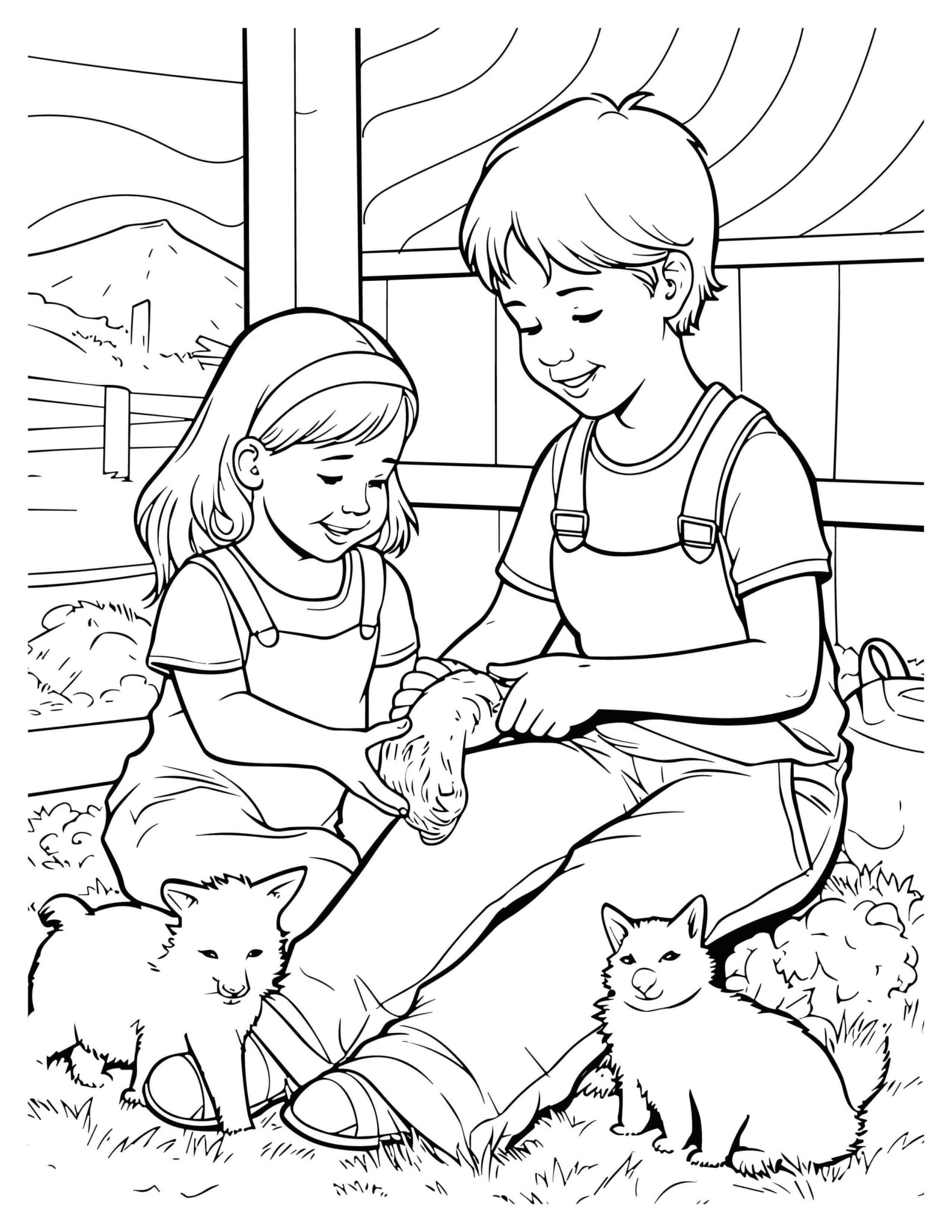 Farm Life Coloring Pages | Down on the Farm Delights