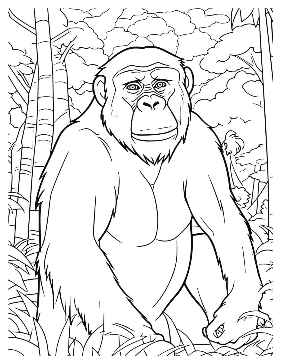 Mischievous Monkey Coloring Pages: Kid-Friendly Designs