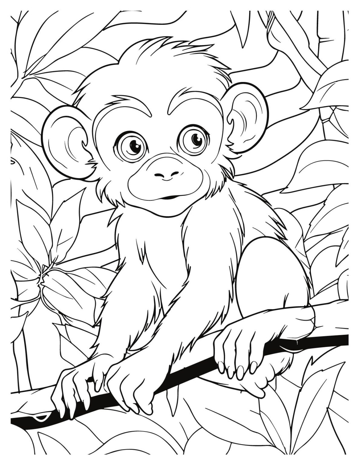 Mischievous Monkey Coloring Pages: Kid-Friendly Designs