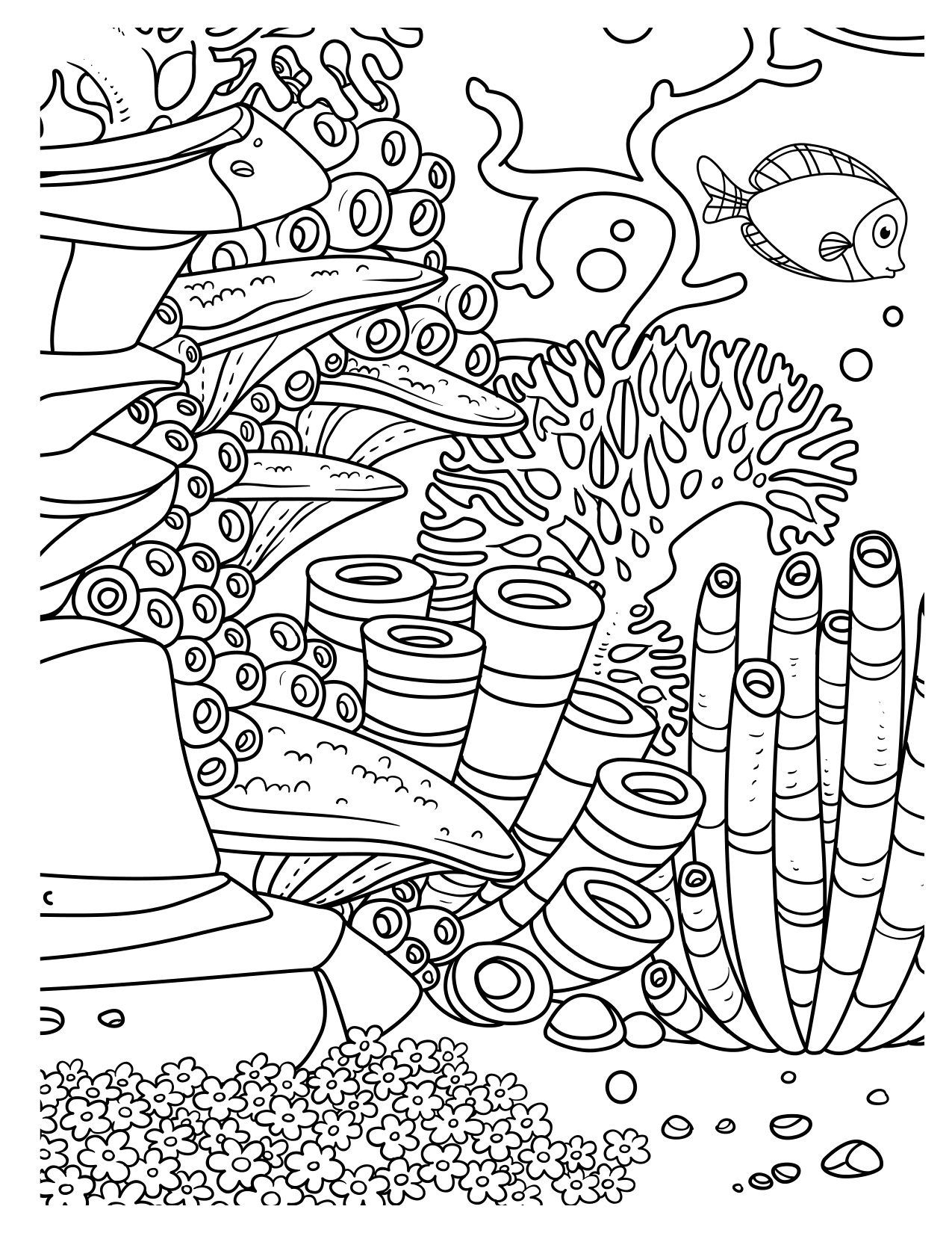 Underwater World Coloring Pages | Dive into Aquatic Art