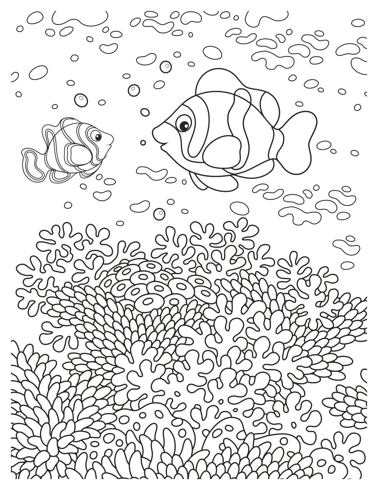 Underwater World Coloring Pages | Dive into Aquatic Art