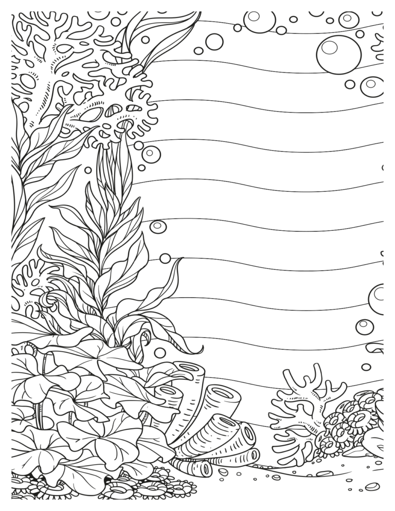 Underwater World Coloring Pages | Dive into Aquatic Art