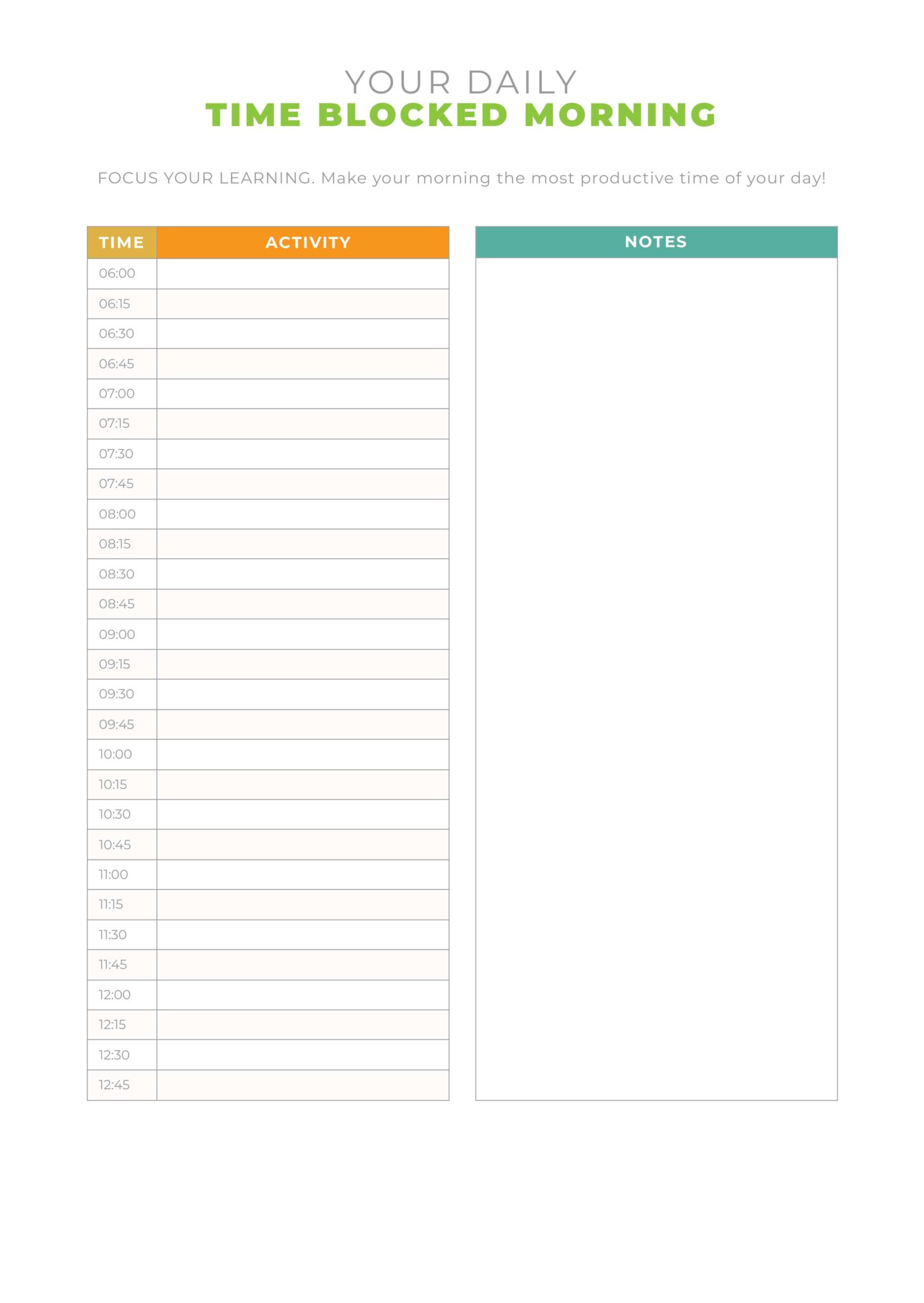 Kids Schedule Printables: Organize Your Child's Day