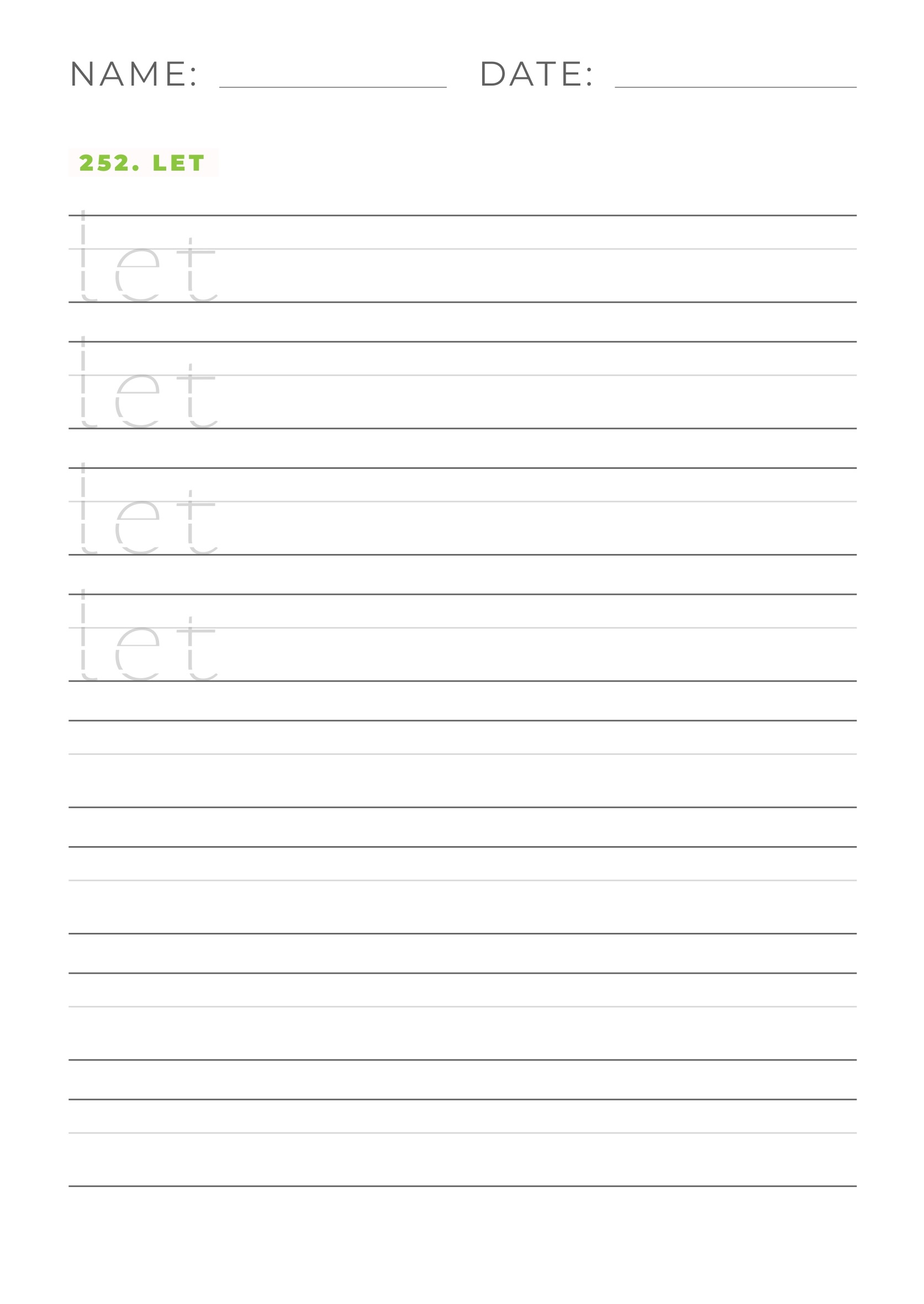 Fry Words Printable 201-300: Improve Reading Skills