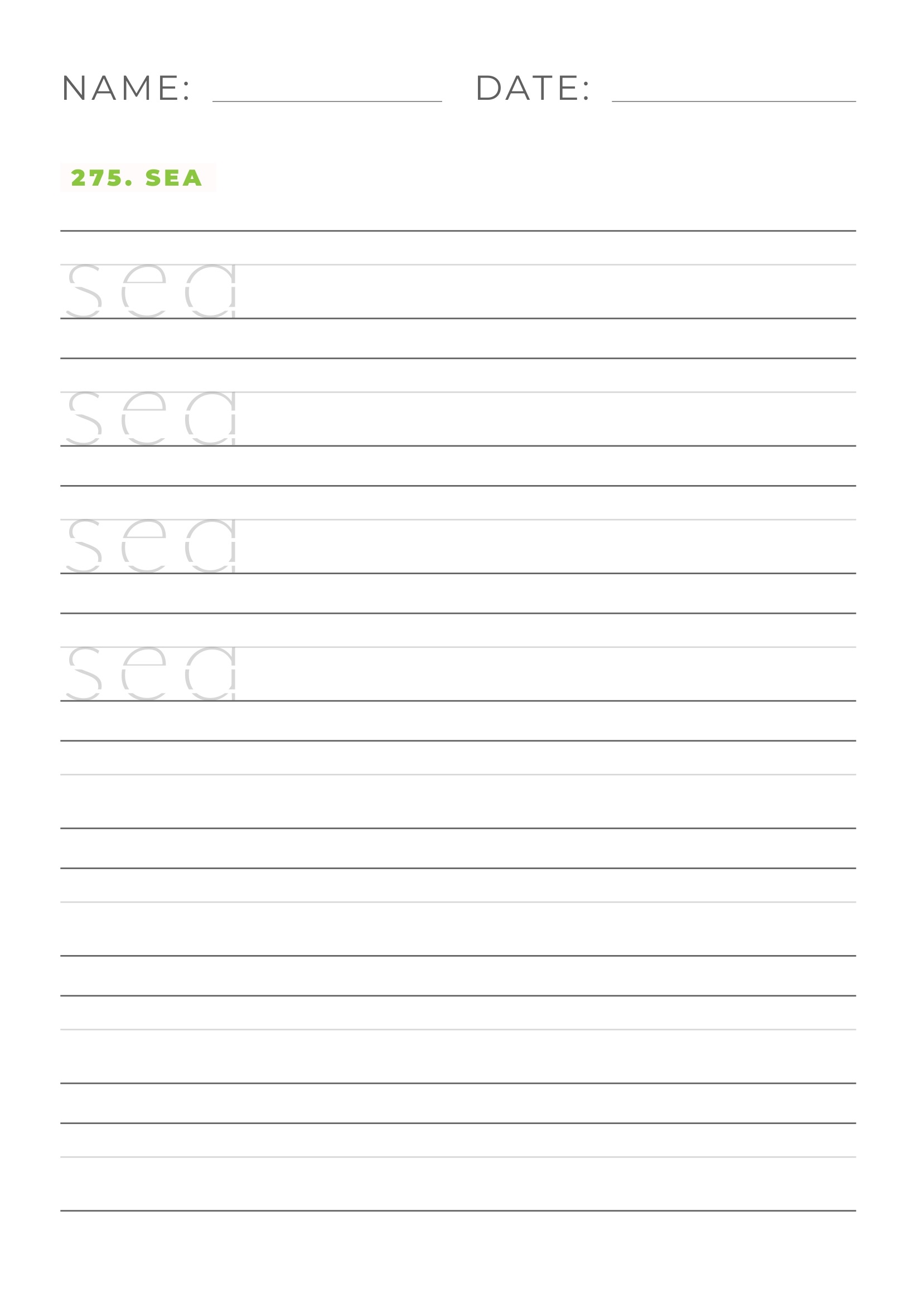 Fry Words Printable 201-300: Improve Reading Skills