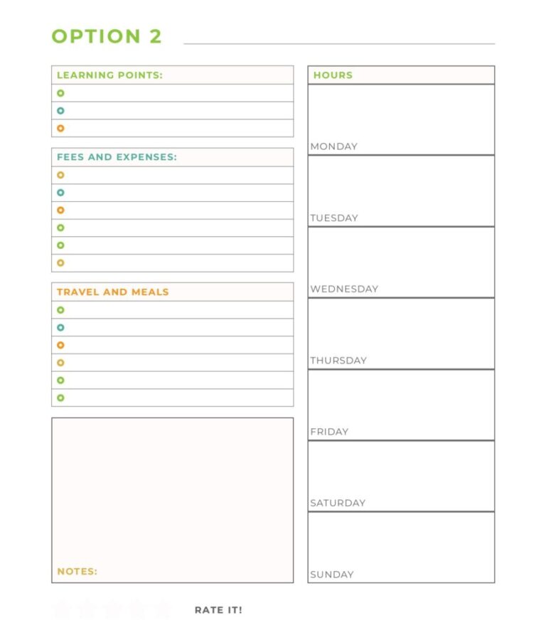 Field Trip Log Printable | Exploration Companion