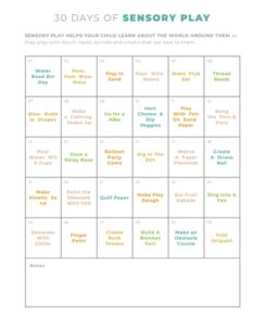 "Sensory Activities Printable | Explore, Create, Learn!"