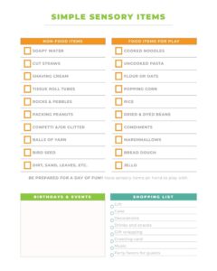 "Sensory Activities Printable | Explore, Create, Learn!"