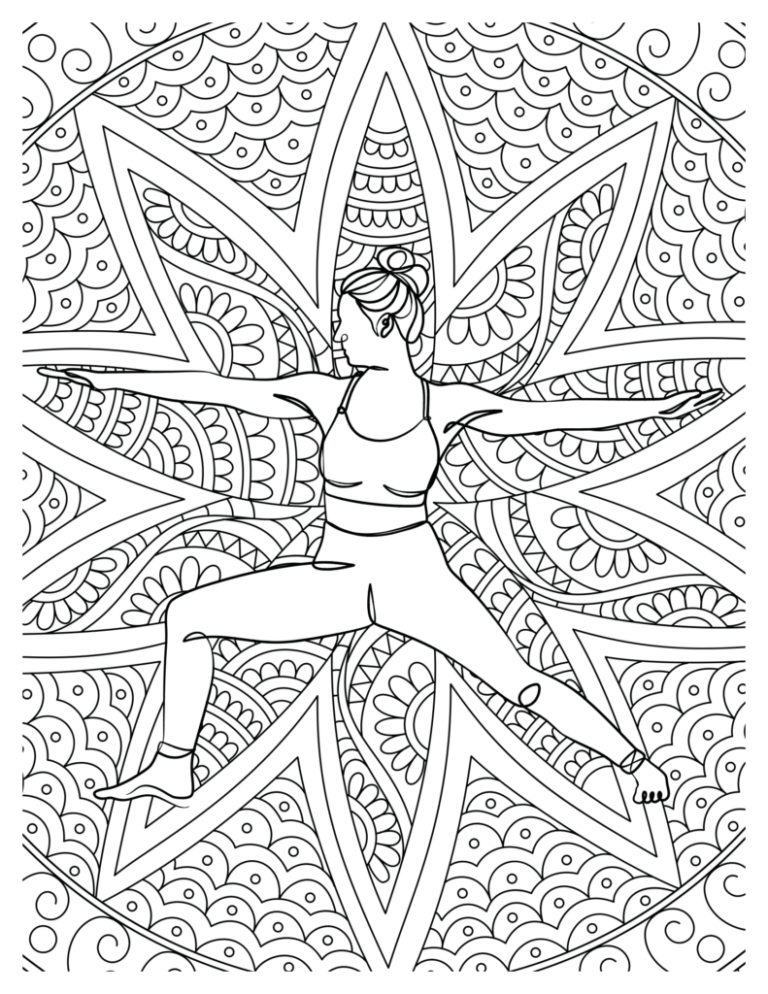 Harmonious Yoga Pose Coloring Pages For Relaxing Moments