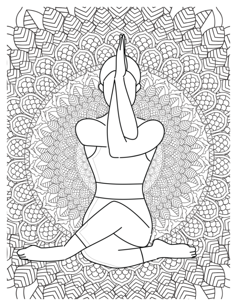 Harmonious Yoga Pose Coloring Pages For Relaxing Moments