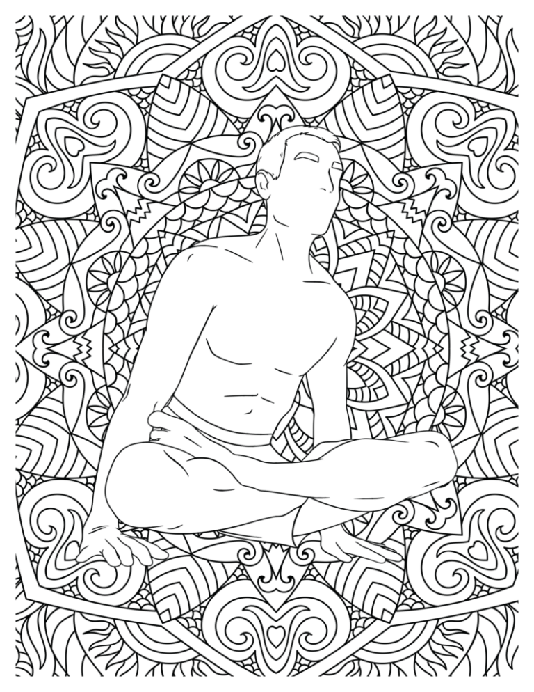 Harmonious Yoga Pose Coloring Pages For Relaxing Moments