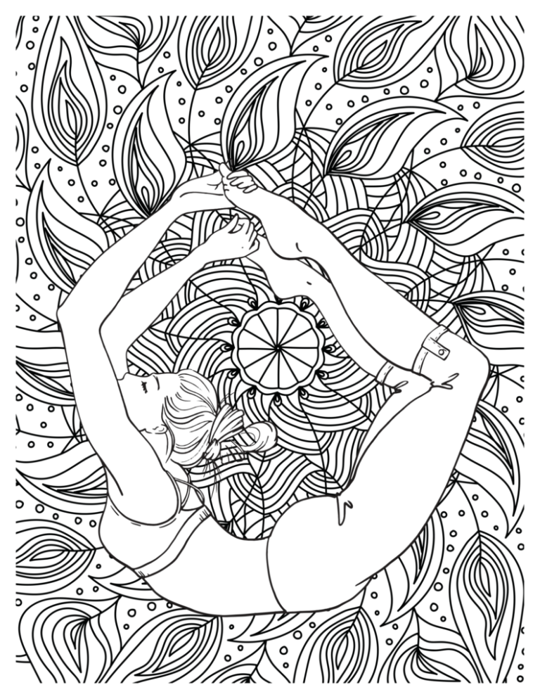 Harmonious Yoga Pose Coloring Pages For Relaxing Moments