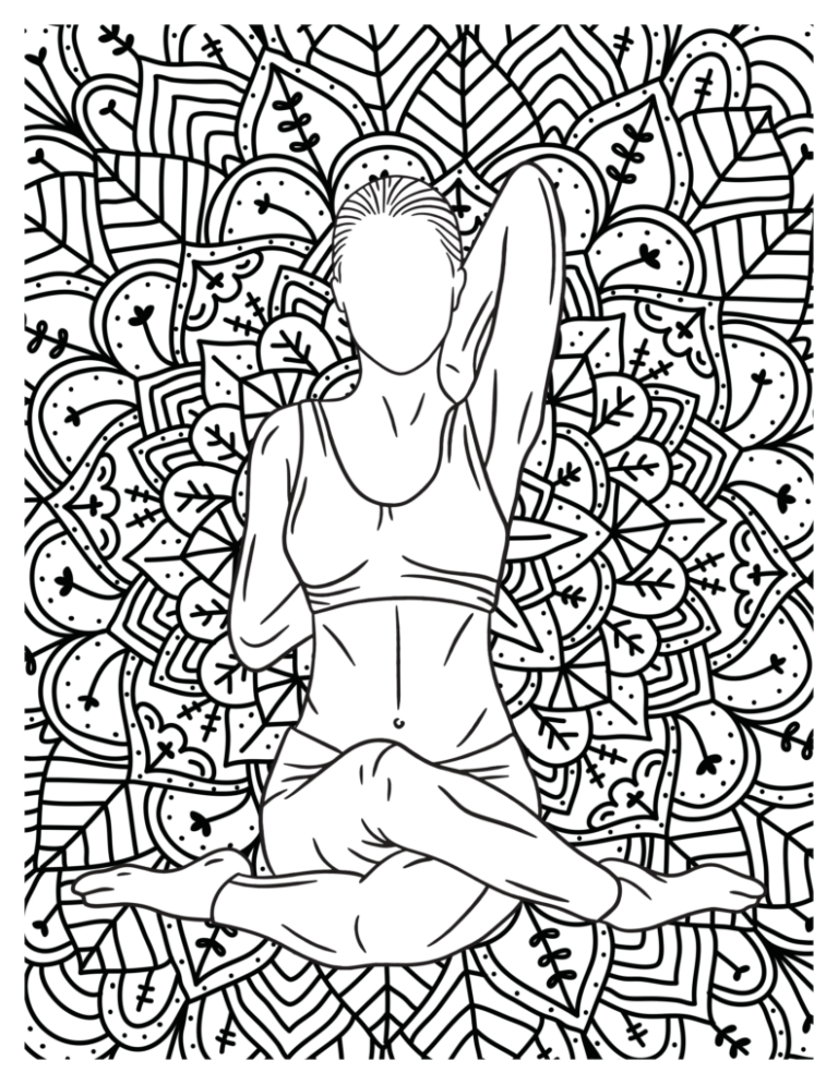 Harmonious Yoga Pose Coloring Pages For Relaxing Moments