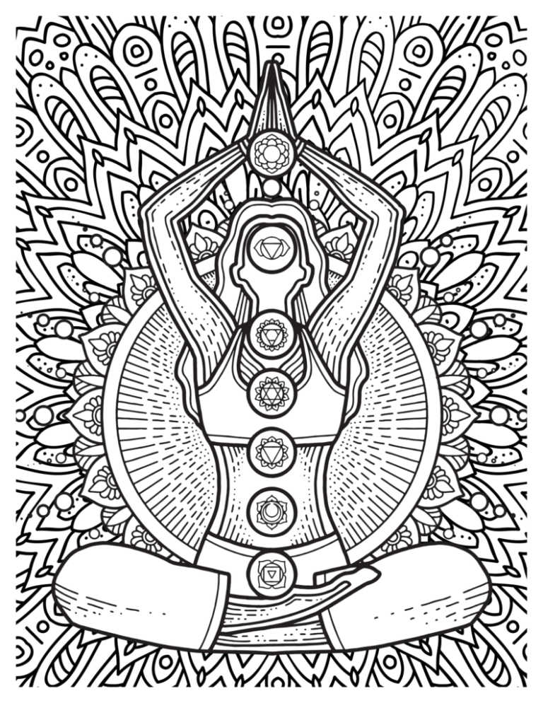 Harmonious Yoga Pose Coloring Pages For Relaxing Moments