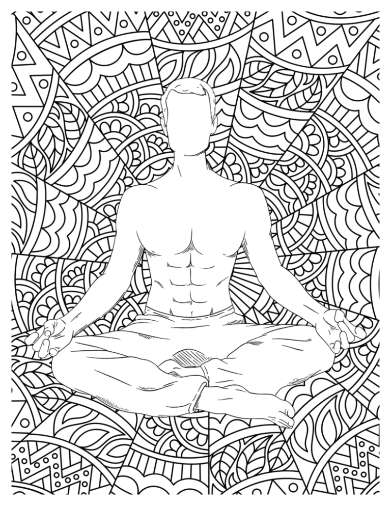 Harmonious Yoga Pose Coloring Pages For Relaxing Moments