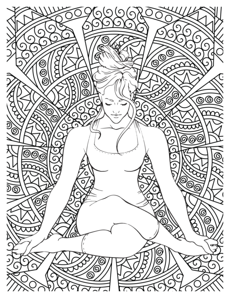 Harmonious Yoga Pose Coloring Pages For Relaxing Moments