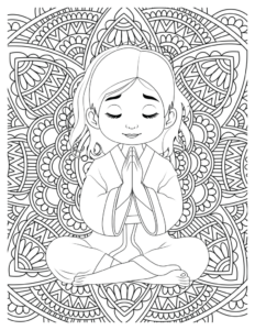 Harmonious Yoga Pose Coloring Pages For Relaxing Moments