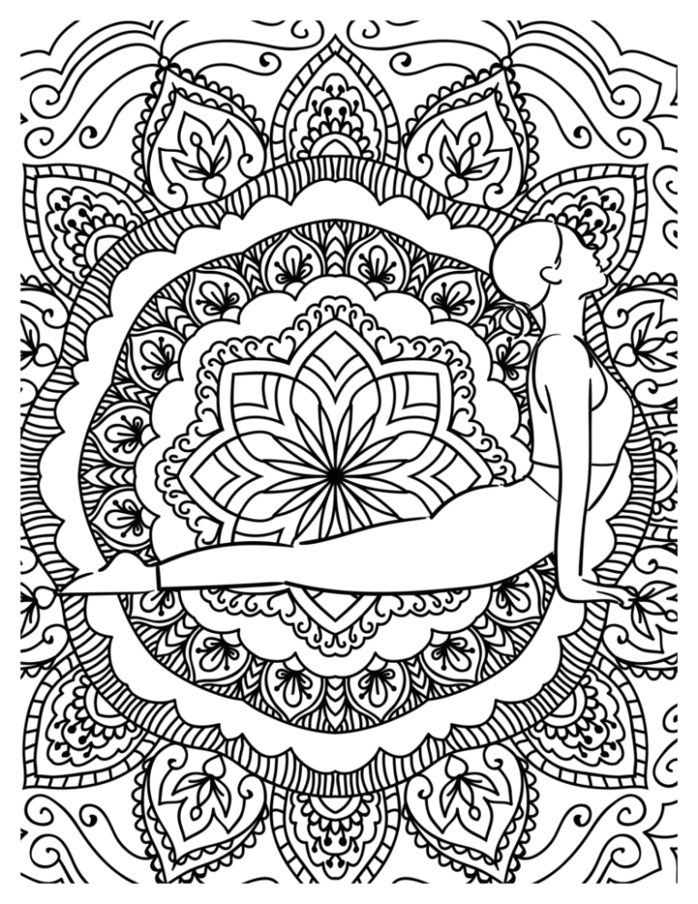 Harmonious Yoga Pose Coloring Pages For Relaxing Moments