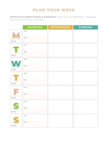 Kids Schedule Printables: Organize Your Child's Day