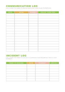 Behavior Chart Printable for Teachers: Classroom Management